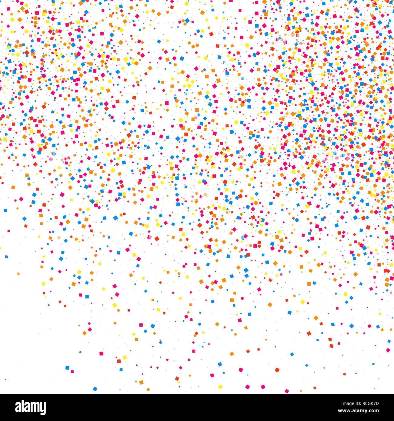 Colorful explosion of confetti. Grainy abstract multicolored texture ...