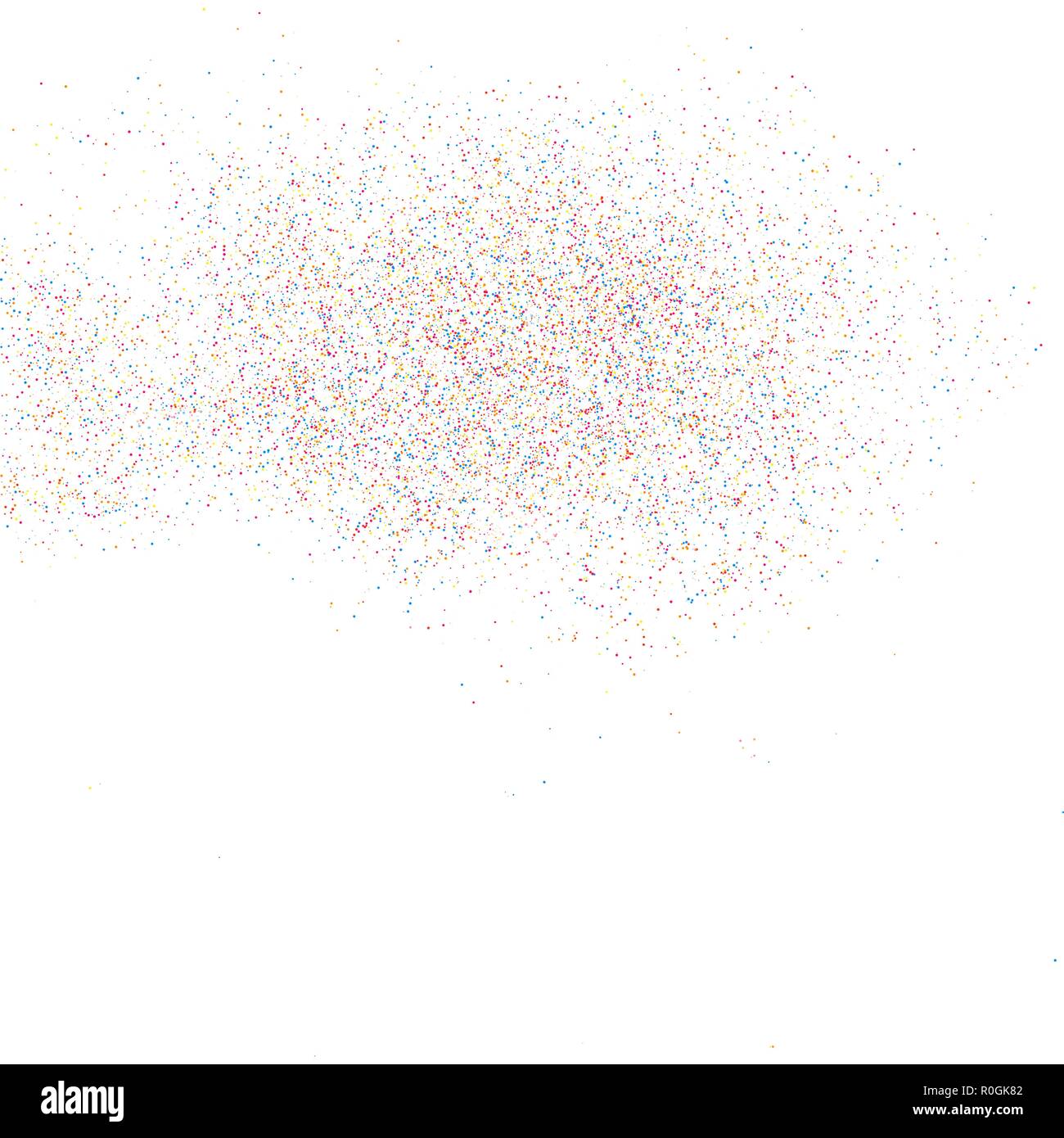 Colorful explosion of confetti. Grainy abstract multicolored texture ...