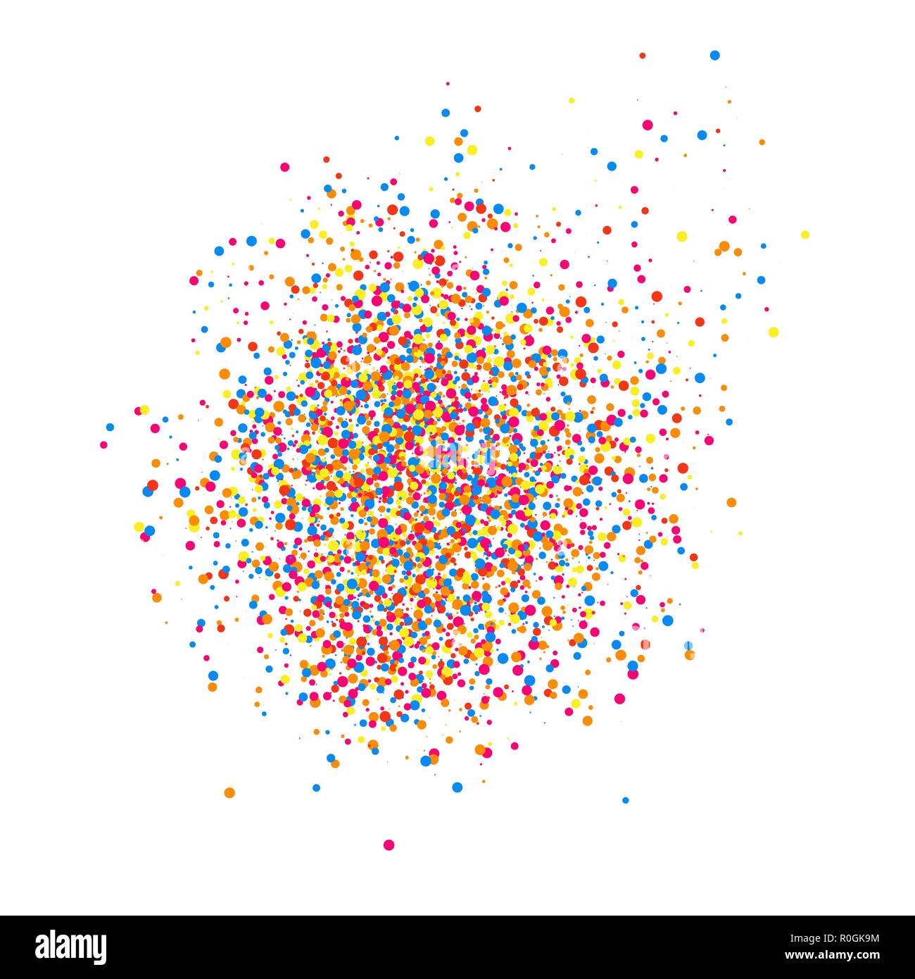 Colorful explosion of confetti. Grainy abstract multicolored texture ...