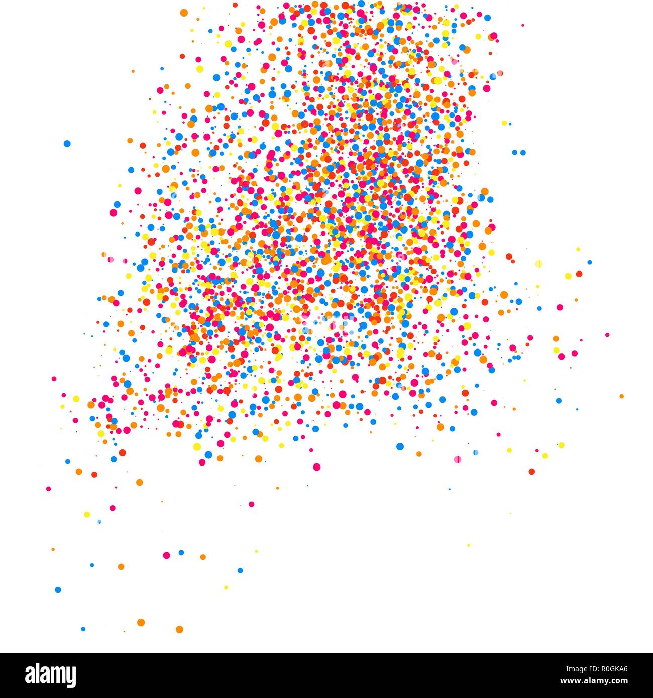 Colorful explosion of confetti. Grainy abstract multicolored texture ...