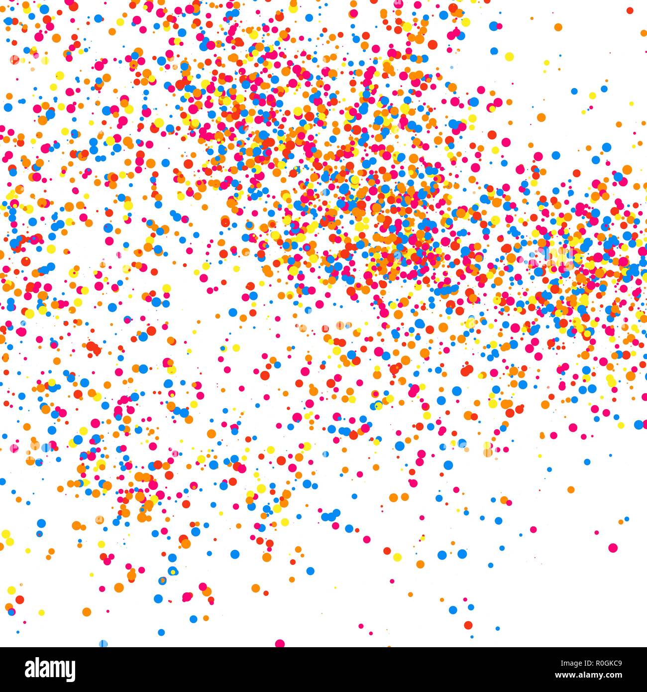 Colorful explosion of confetti. Grainy abstract multicolored texture ...