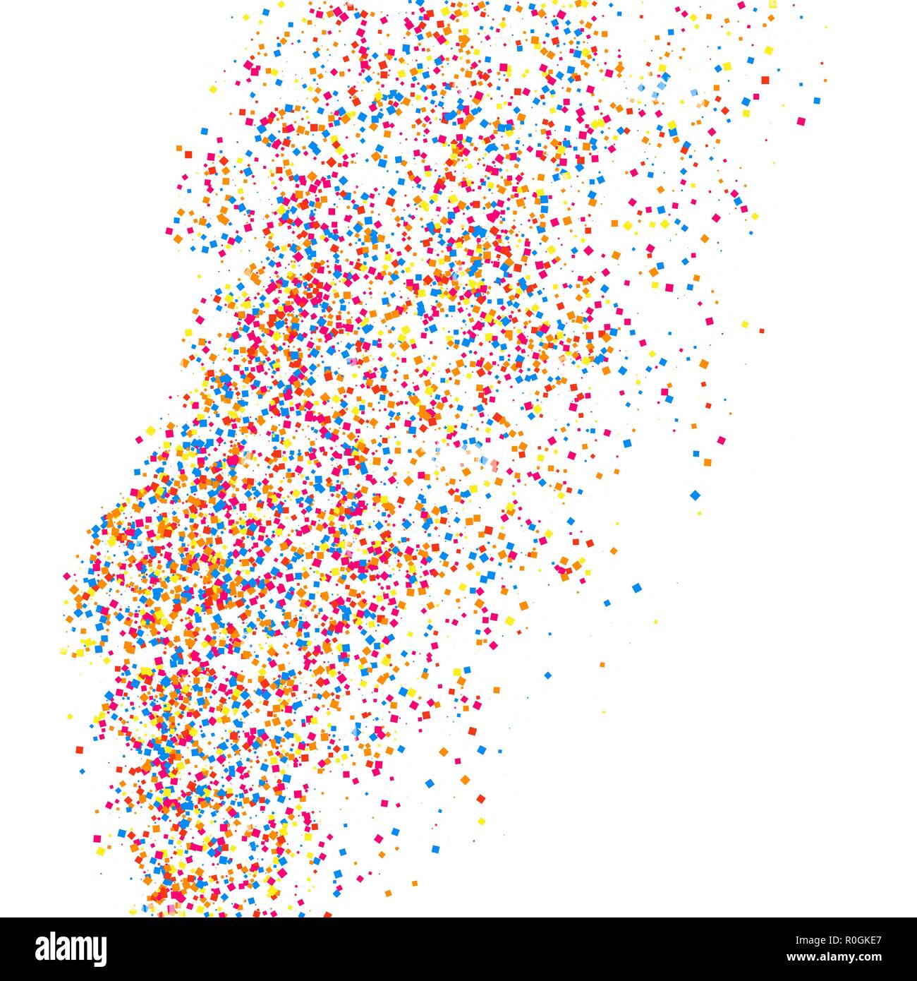 Colorful explosion of confetti. Grainy abstract multicolored texture ...