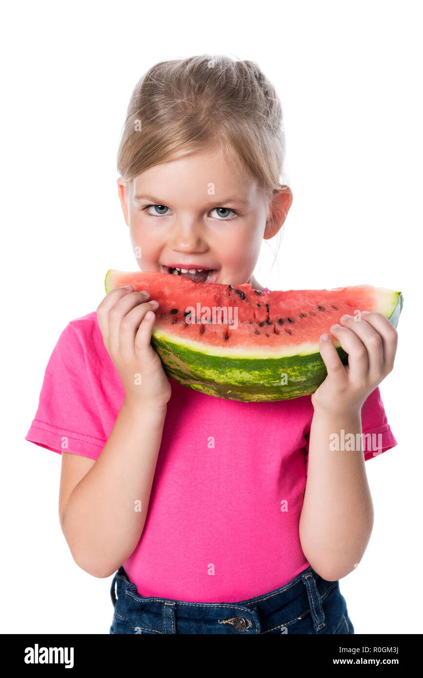 Child eating watermelon hi-res stock photography and images - Alamy