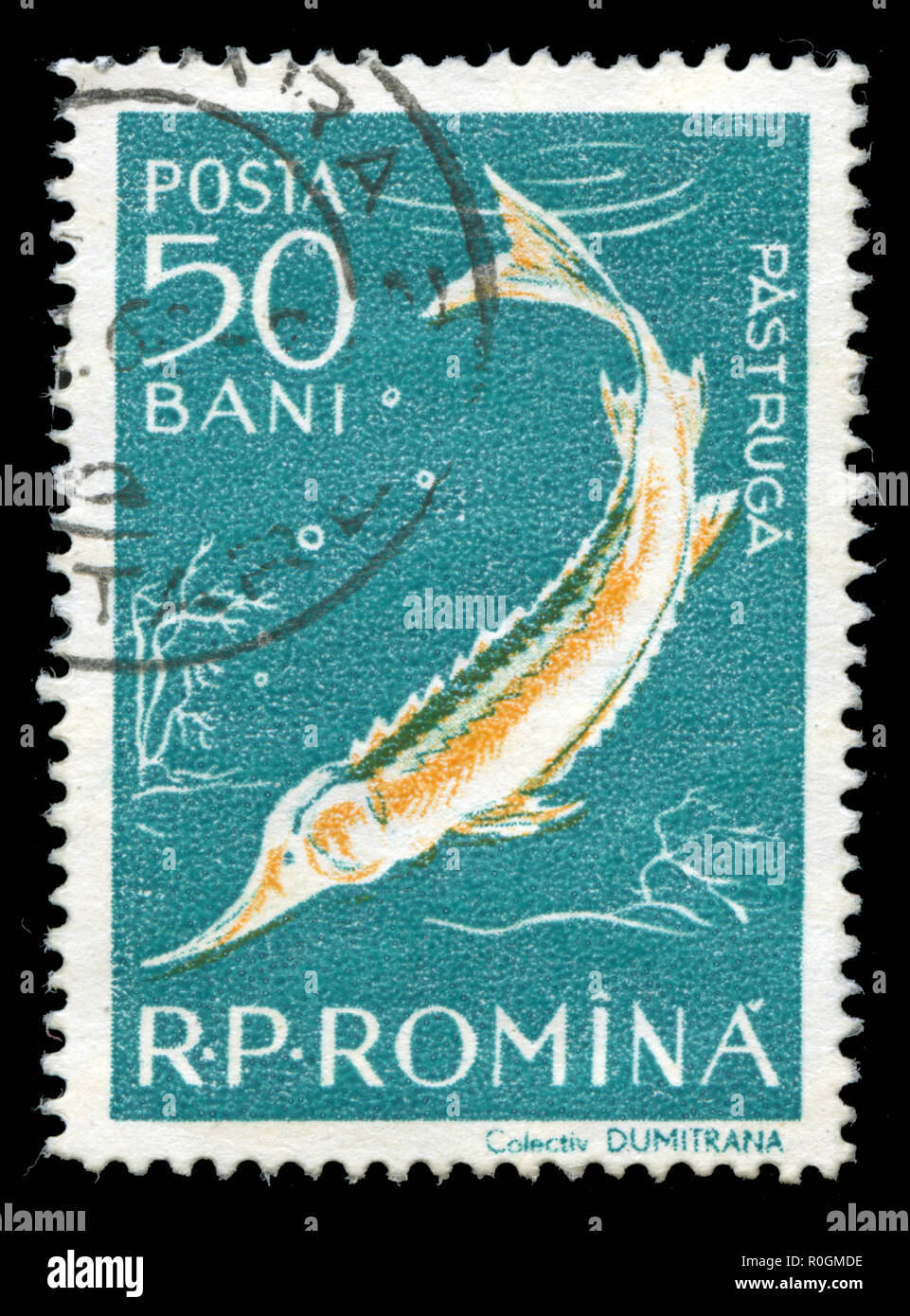 Postage stamp from Romania in the Fauna of the Danube Delta series ...