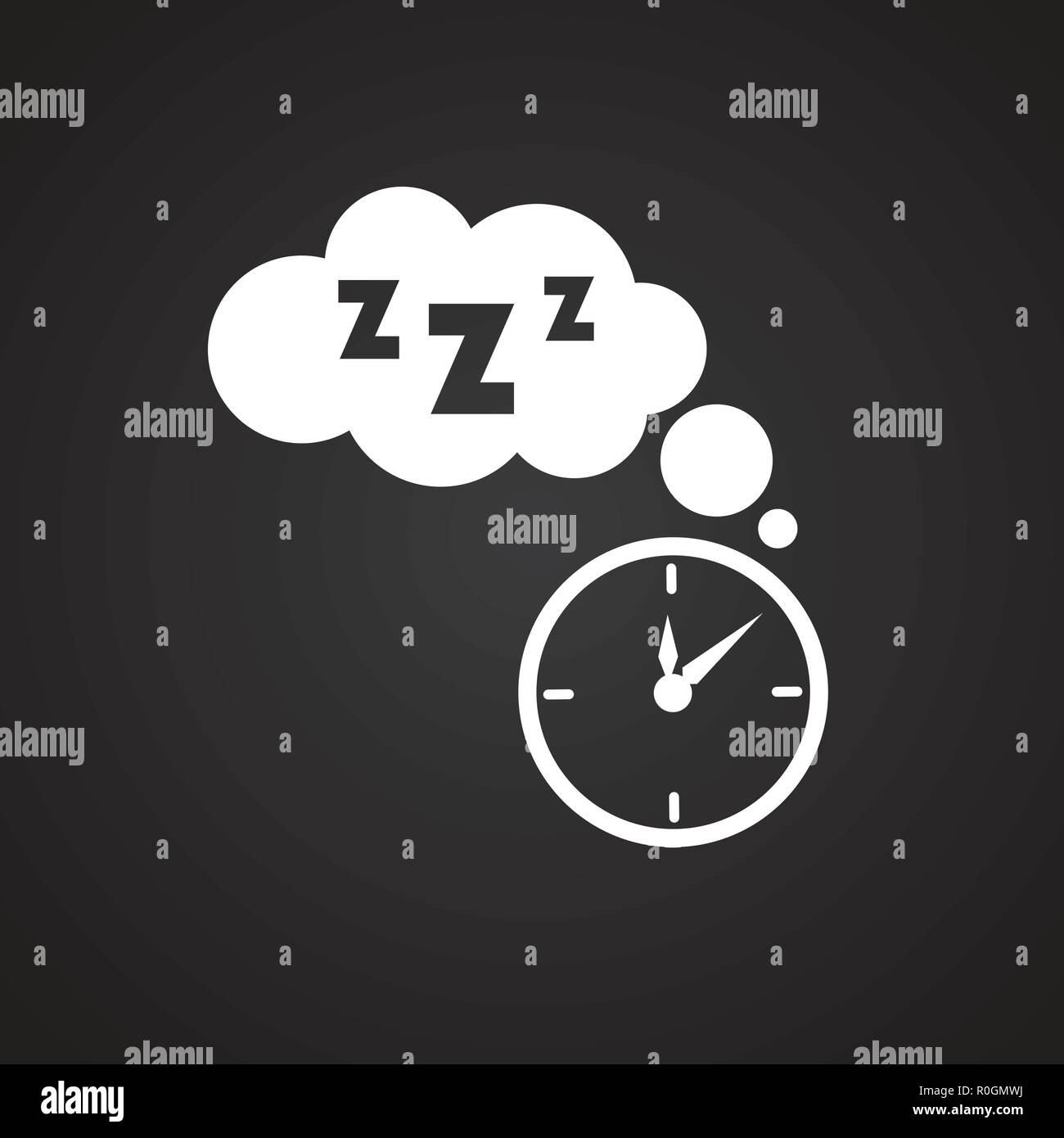 Sleep time on black background icon Stock Vector Image & Art - Alamy
