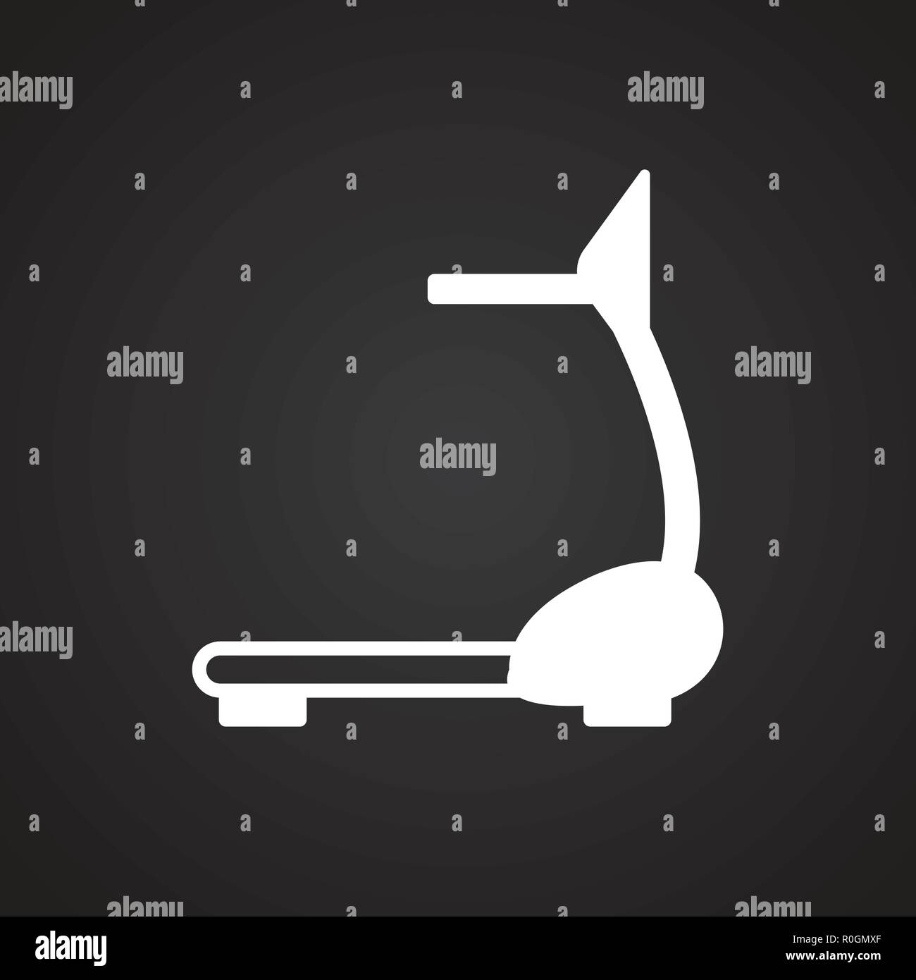 Treadmill on black background icon Stock Vector Image & Art - Alamy