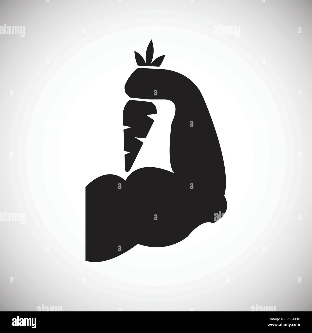 Natural body building on white background icon Stock Vector Image & Art ...