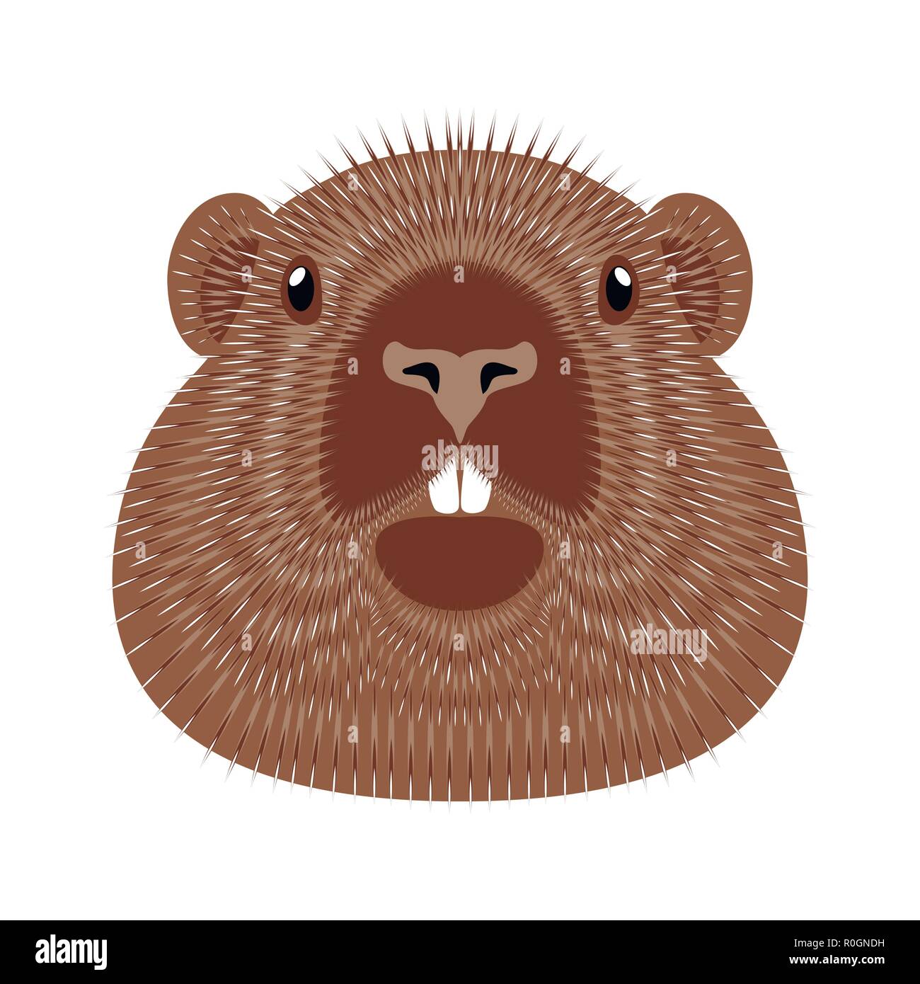 Groundhog Day. Concept National holiday in the USA and Canada. Vector ...