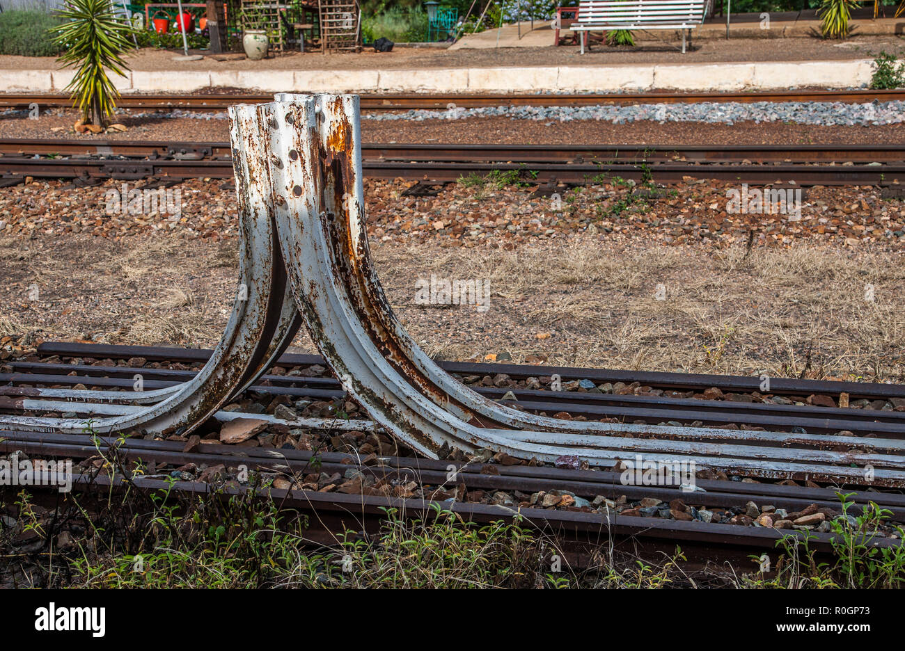 Historic station and buildings in the diamond town of Cullinan, South ...