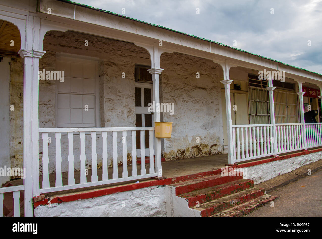 Historic station and buildings in the diamond town of Cullinan, South ...