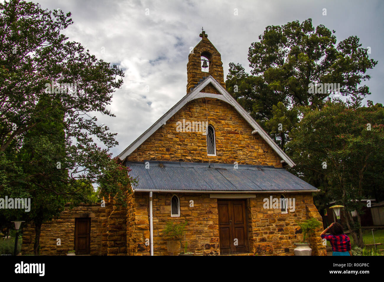 Historic station and buildings in the diamond town of Cullinan, South ...
