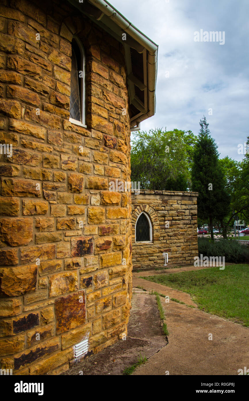 Historic station and buildings in the diamond town of Cullinan, South ...