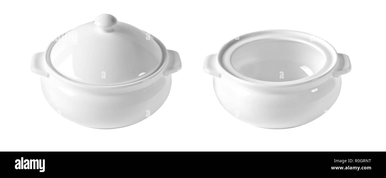 White bowl basin cup isolated on white background Stock Photo - Alamy