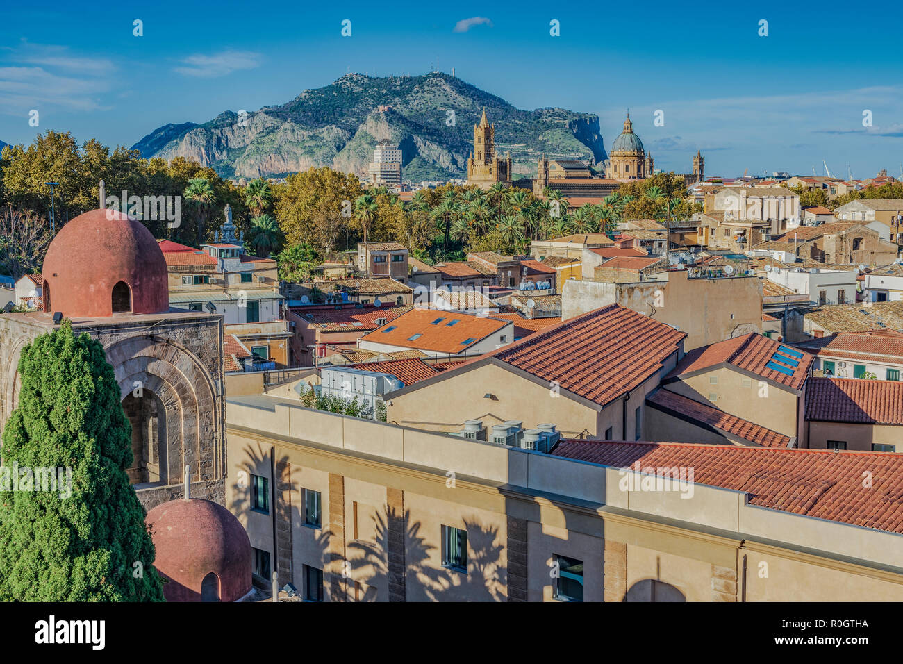 Historic City Center Palermo From Above High Resolution Stock ...