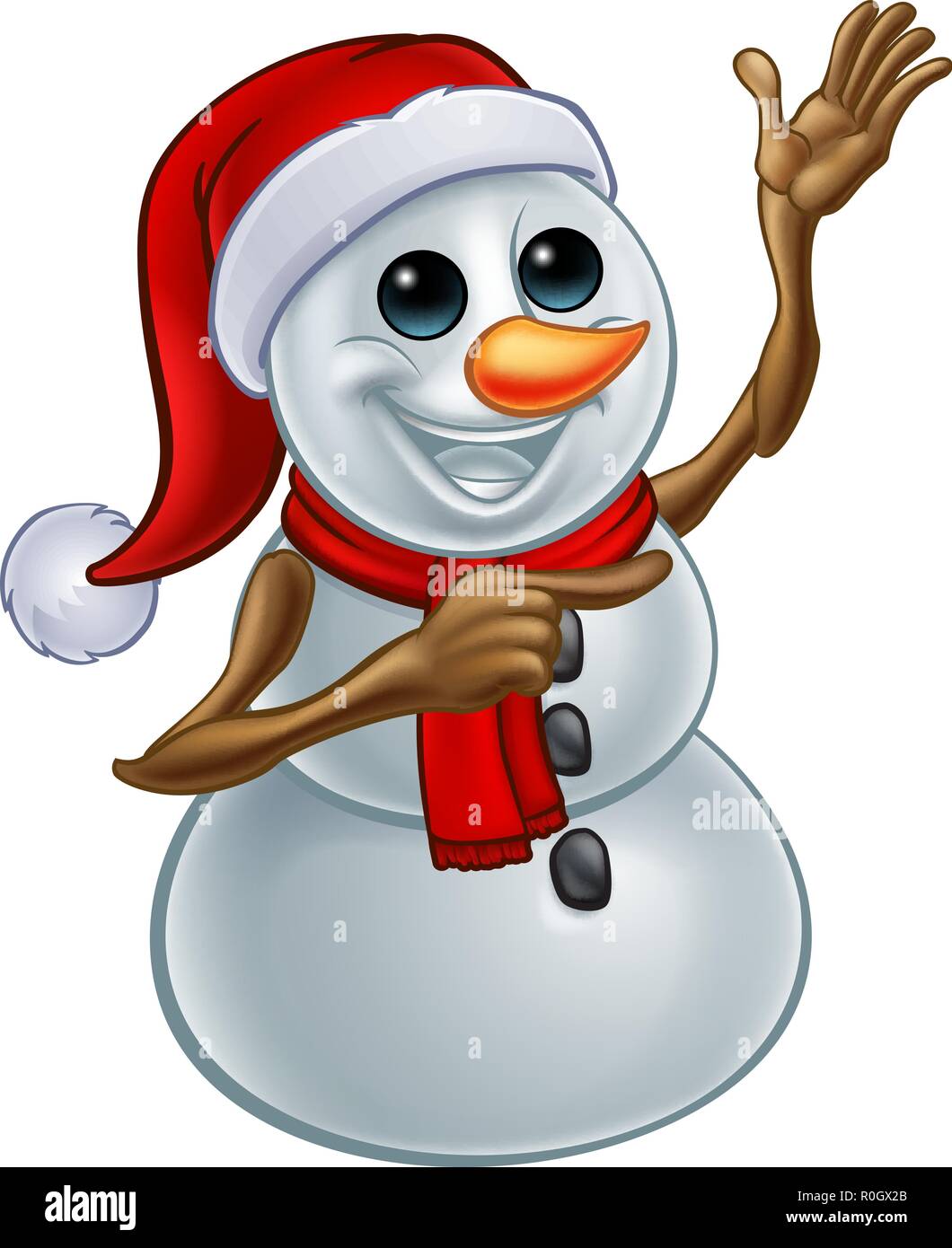 Funny snowman in hat Stock Vector Images - Alamy