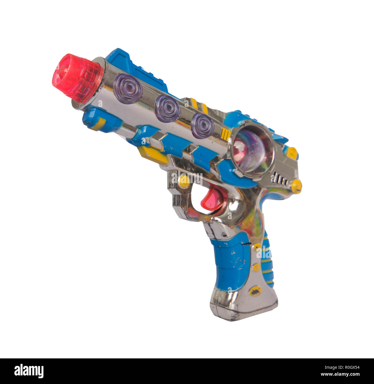 retro ray gun on isolated on white Stock Photo - Alamy