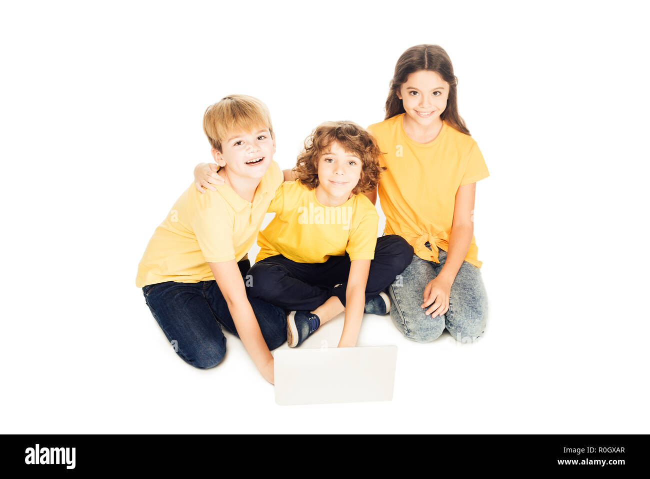 Kids using camera Cut Out Stock Images & Pictures - Alamy