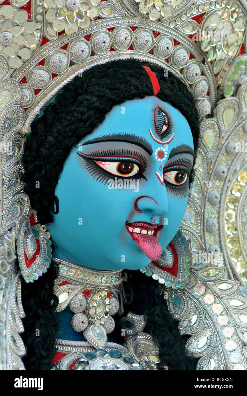 Kali Goddess Face 925 Silver Kali Maa Face Pendant Hindu Goddess