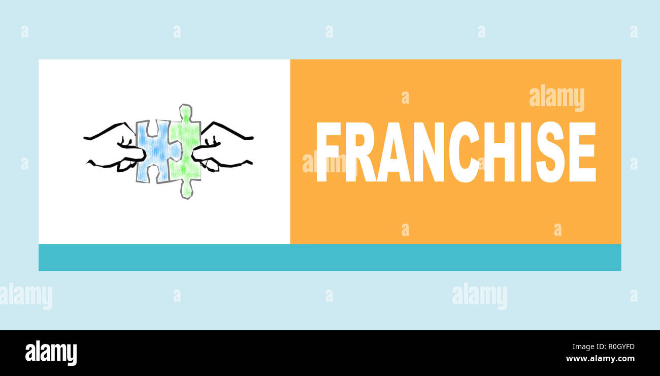 Franchise concept. Illustration with different colored squares Stock ...