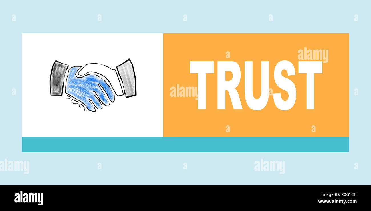 Trust concept. Illustration with different colored squares Stock Photo ...