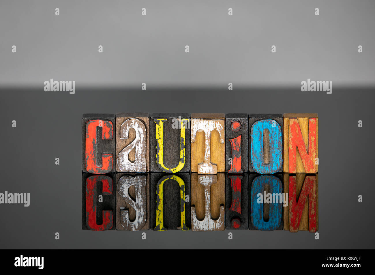 Caution word hi-res stock photography and images - Alamy