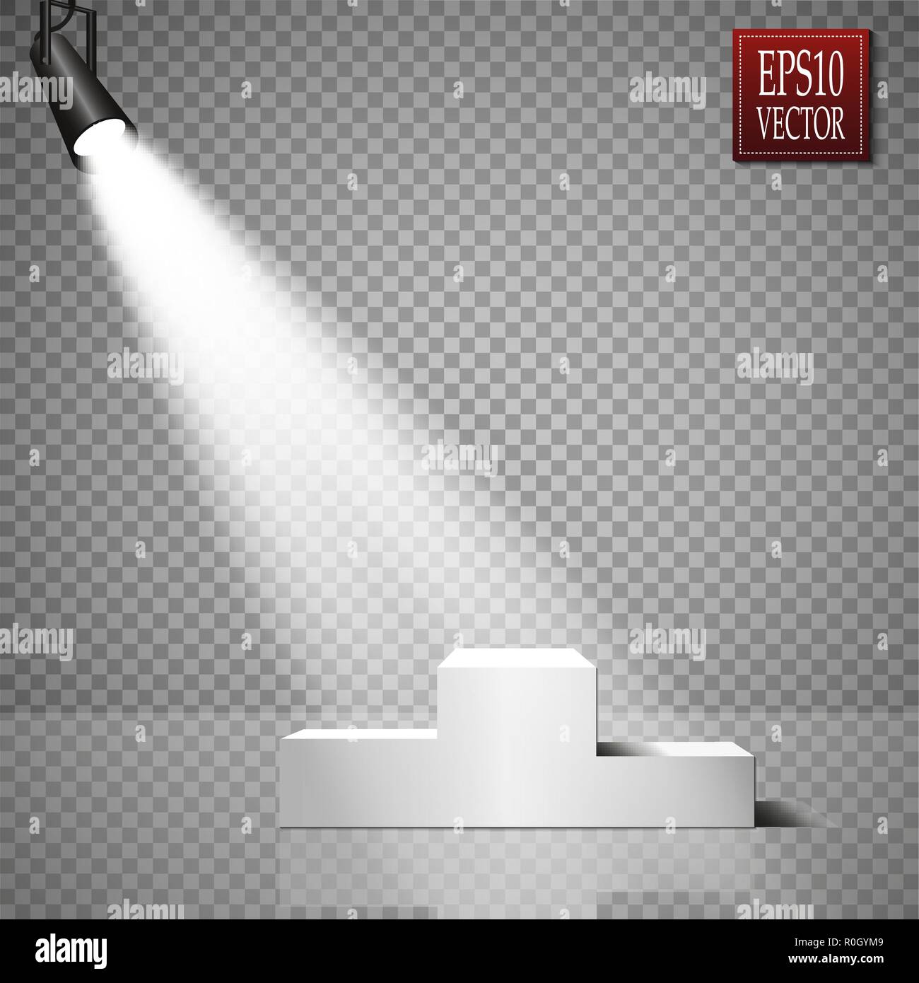 Empty winners podium with first, second and third place for award ...