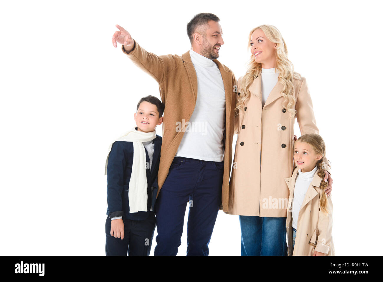 Stylish children with father hi-res stock photography and images - Alamy