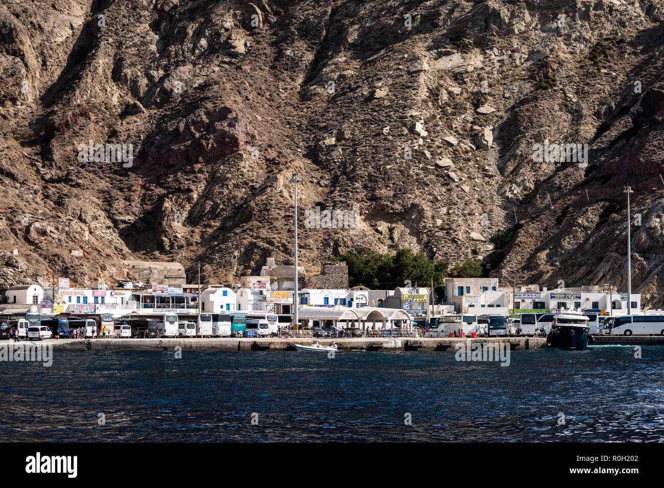 Athinios Port (Αθηνιός) is the primary ferry port of Santorini, located ...