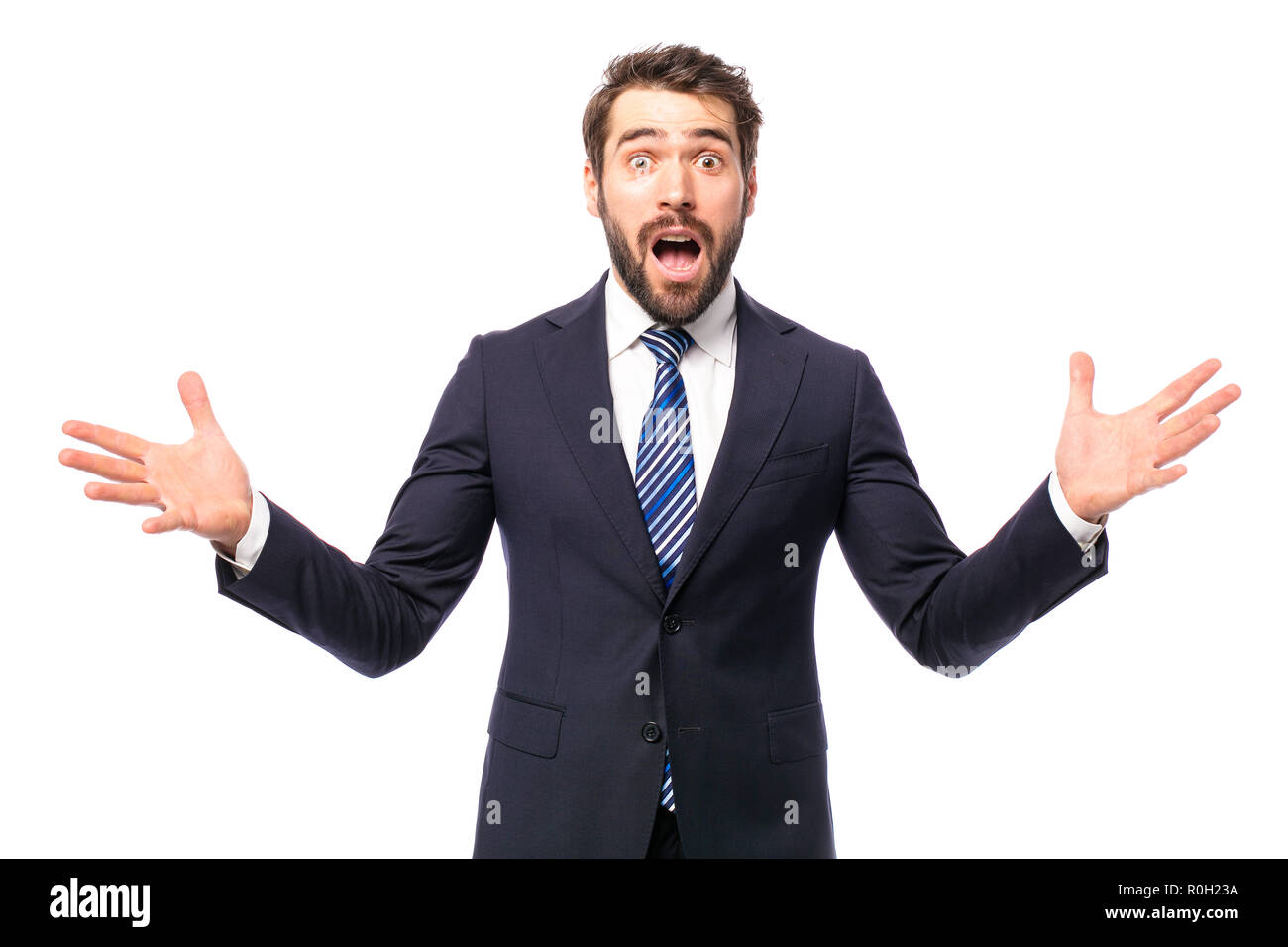the successful man. elegant man with suit and tie expressing the ...