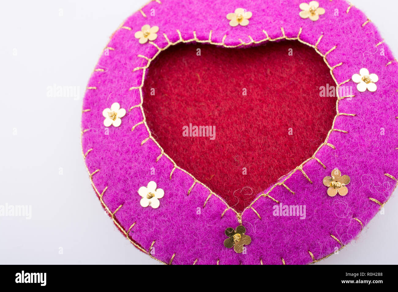 Colorful decorative objects in the shape of a heart Stock Photo - Alamy