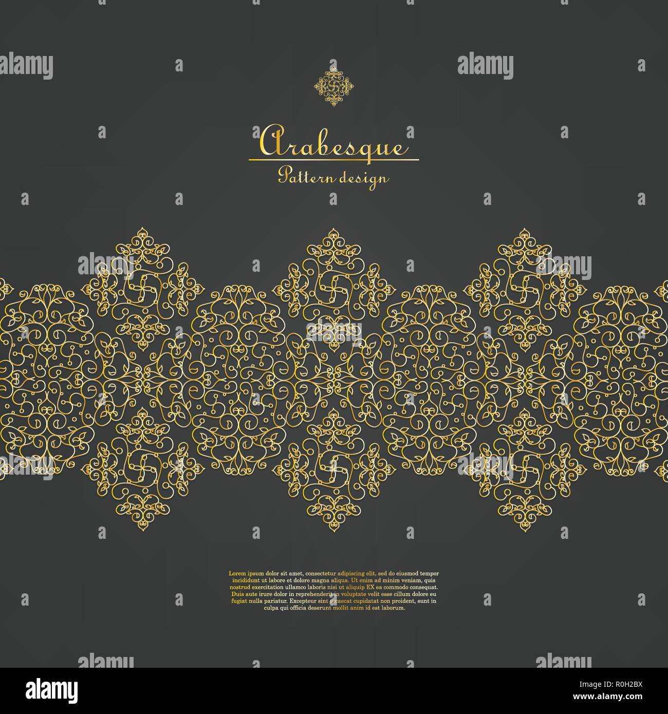 Arabesque abstract gold background border vector design Stock Vector Image & Art - Alamy
