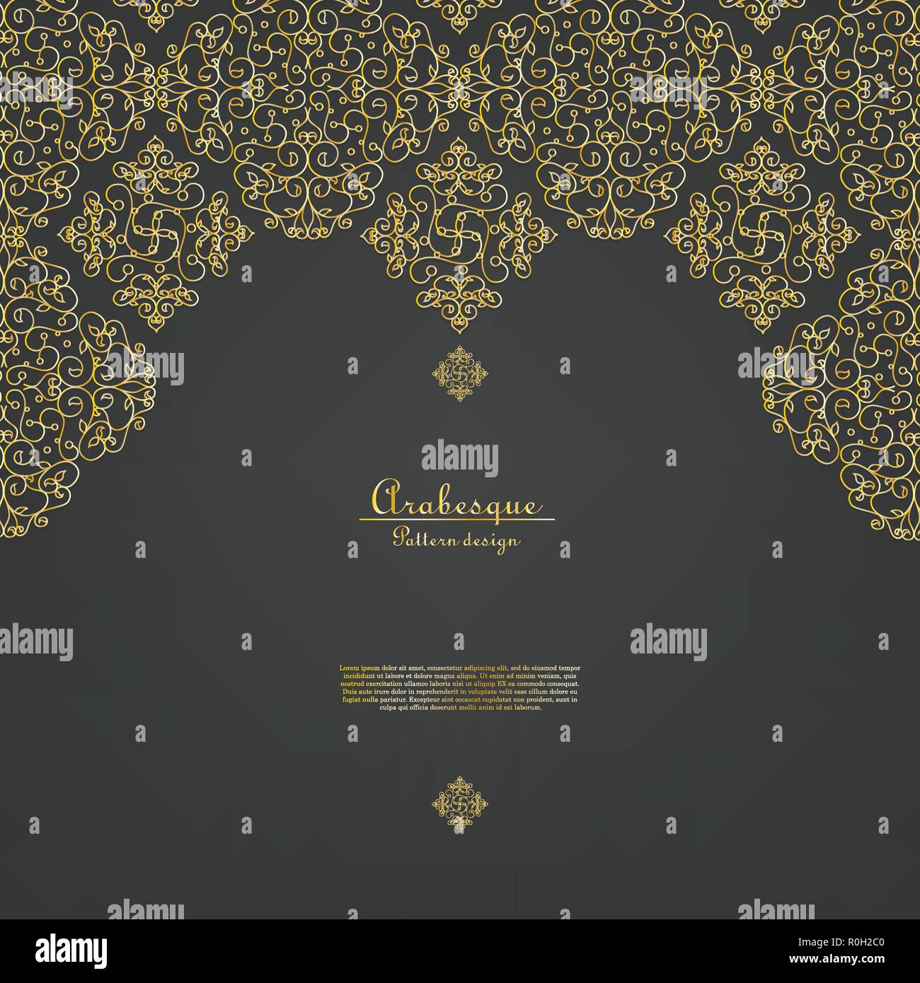 Arabesque abstract gold background vector design Stock Vector Image ...