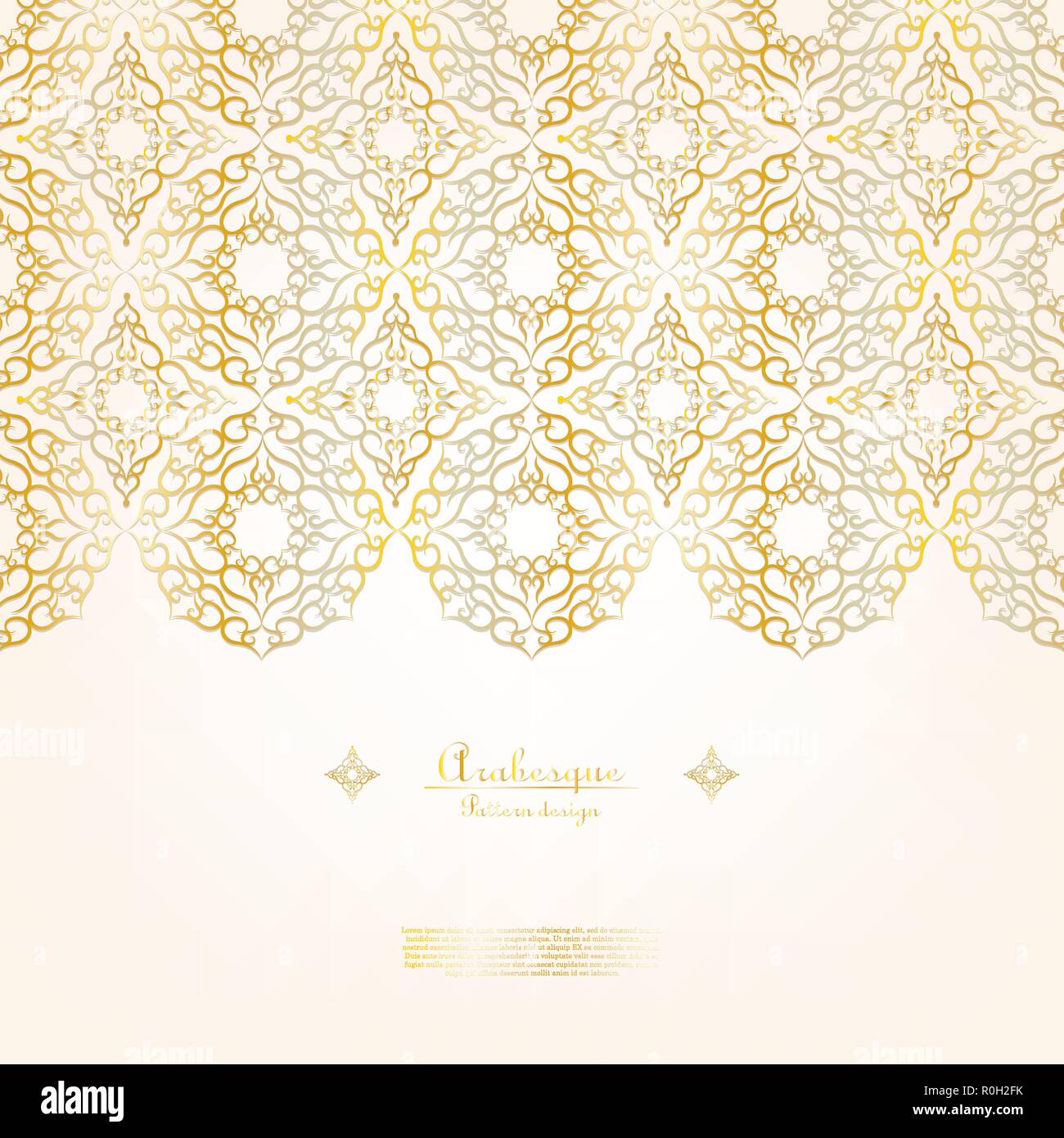 Arabesque pattern gold background vector design Stock Vector Image ...