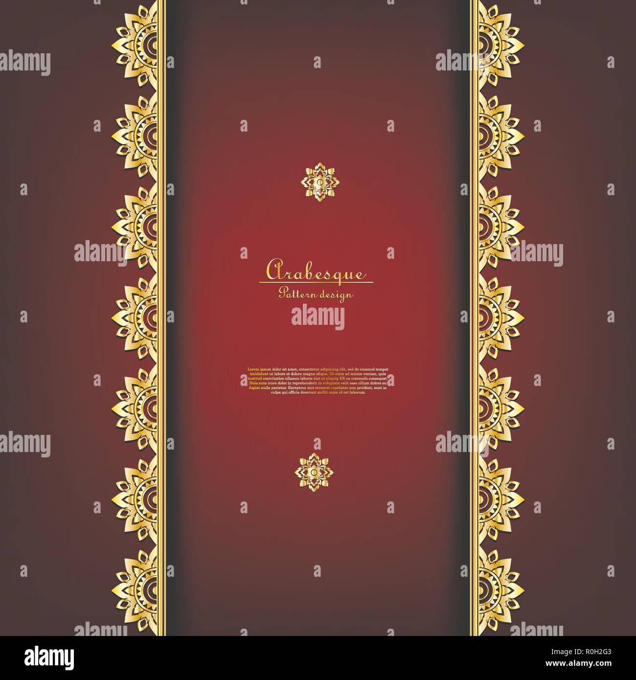 Arabesque thai gold background Stock Vector Images - Alamy