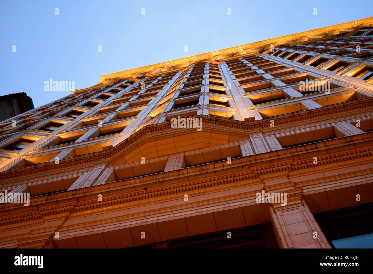 In the midst of downtown of the big city, Chicago, amongst the towering ...