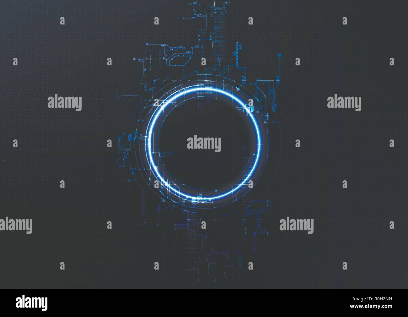 Technological circuit intelligent interface connection abstract ...