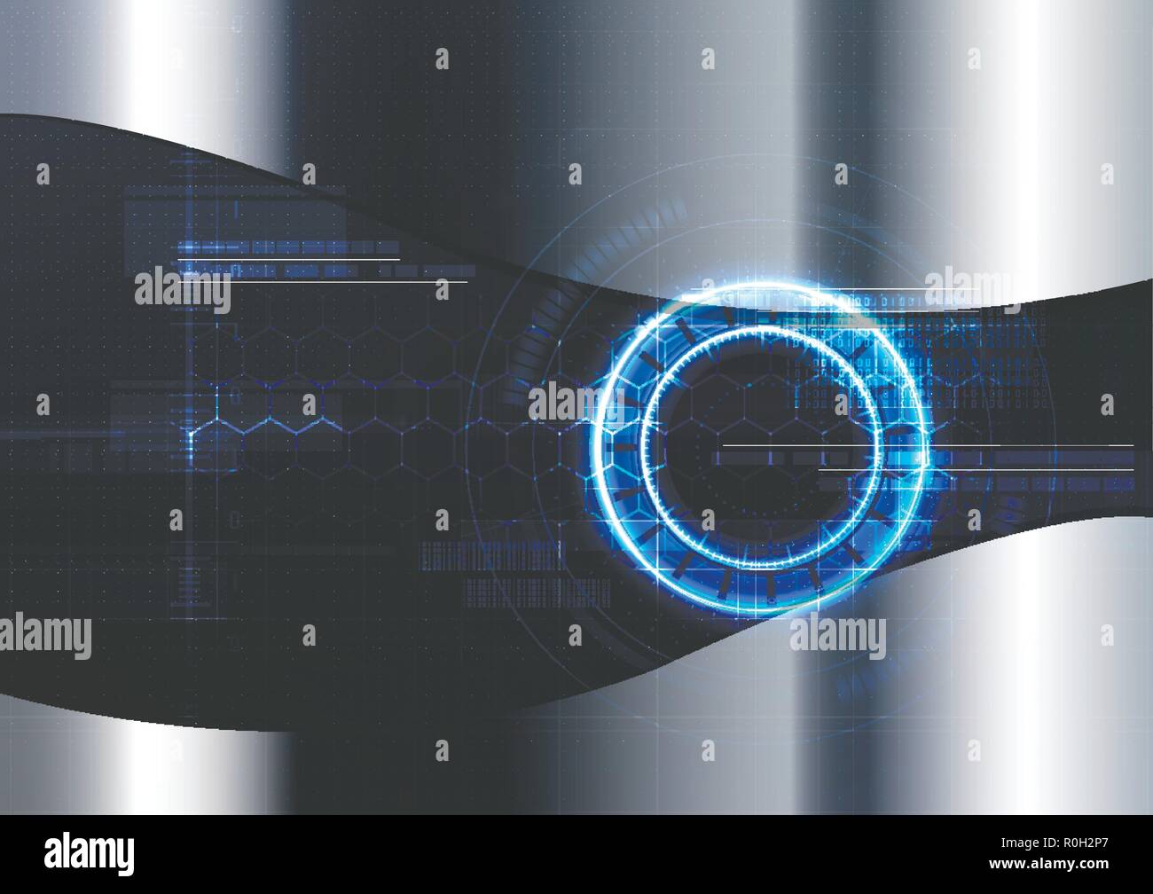 Technological intelligent interface encryption circuit system abstract background template ...