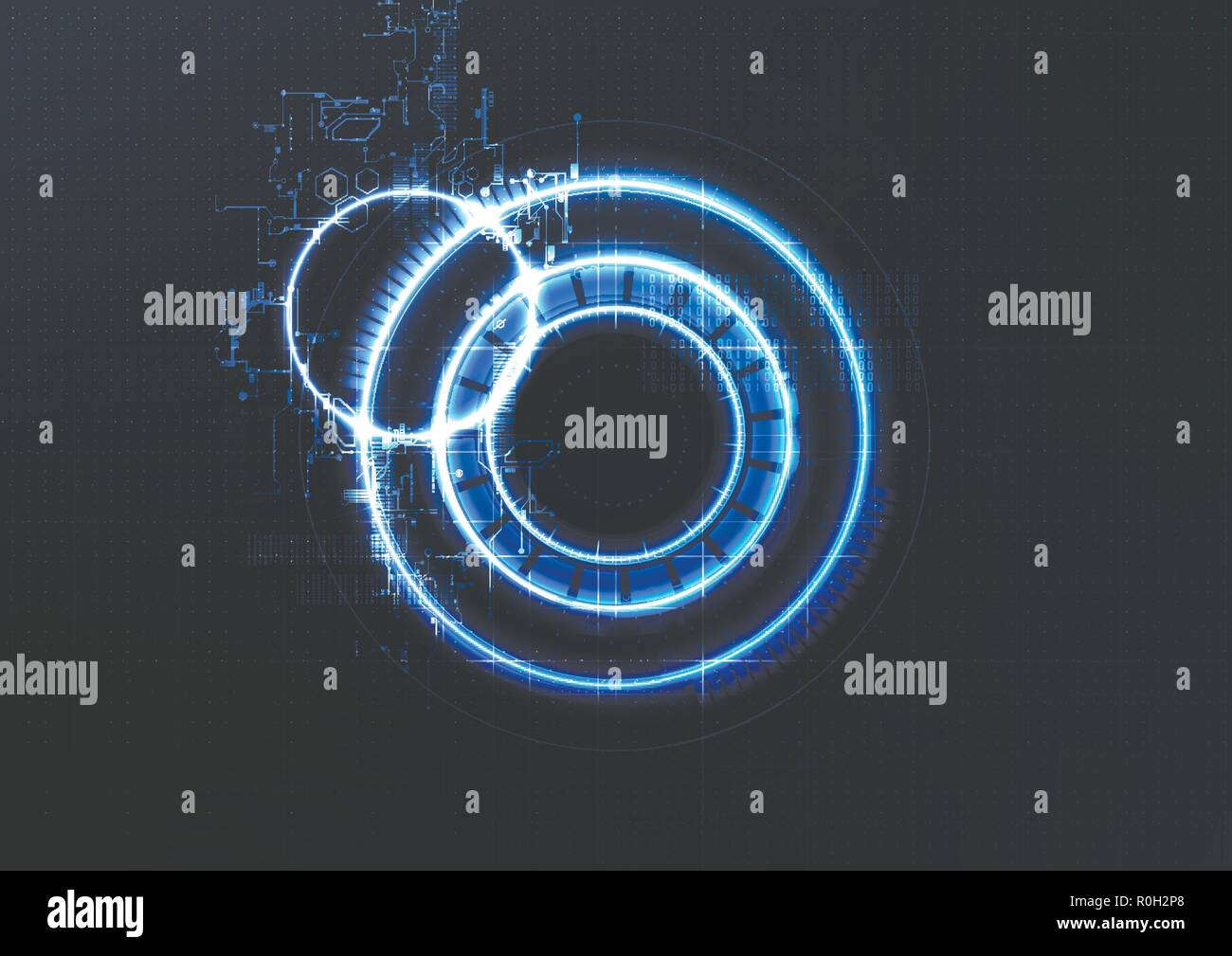 Technological intelligent interface encryption circuit system abstract background vector design ...