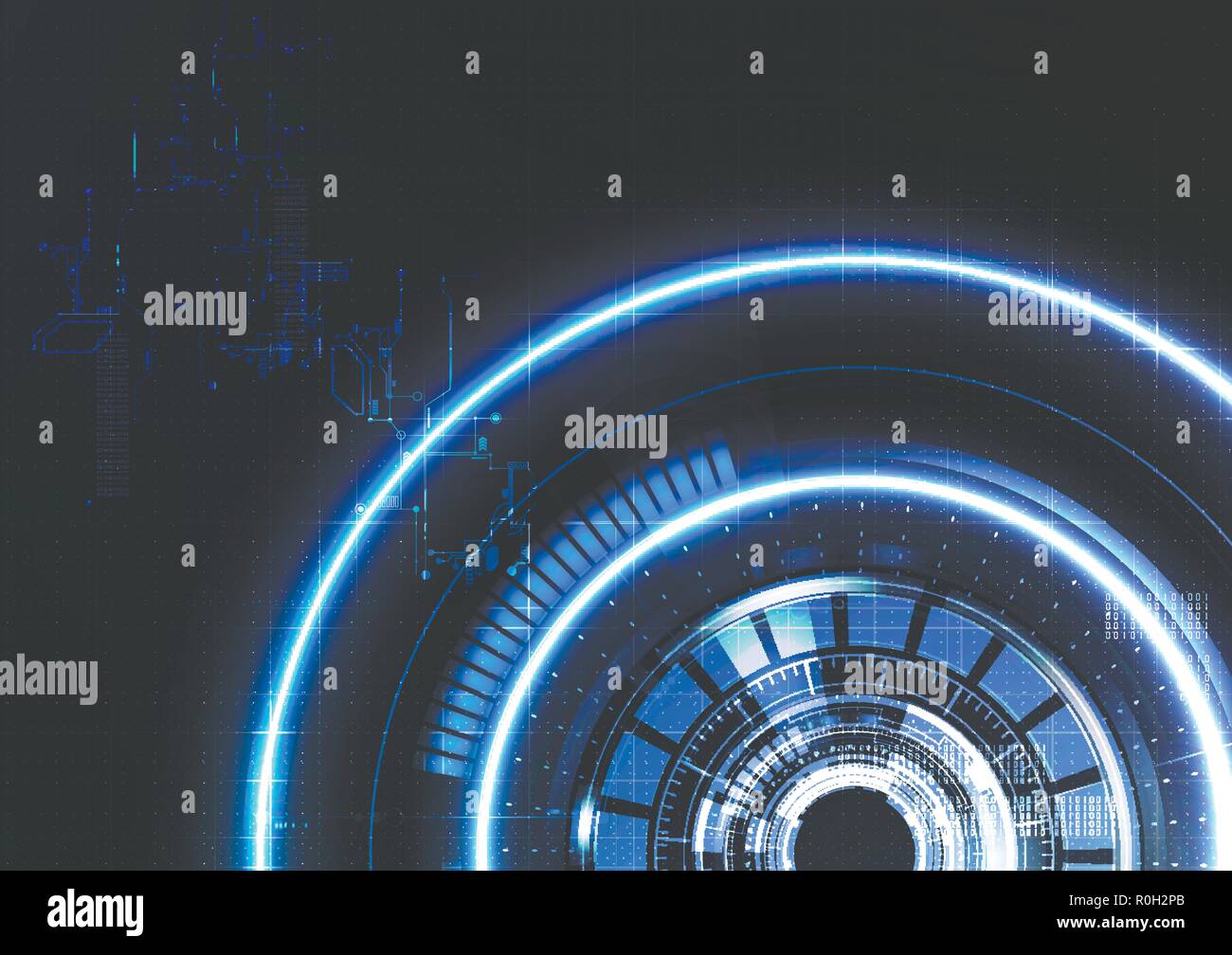 Technological intelligent interface hud connection abstract background vector design Stock ...