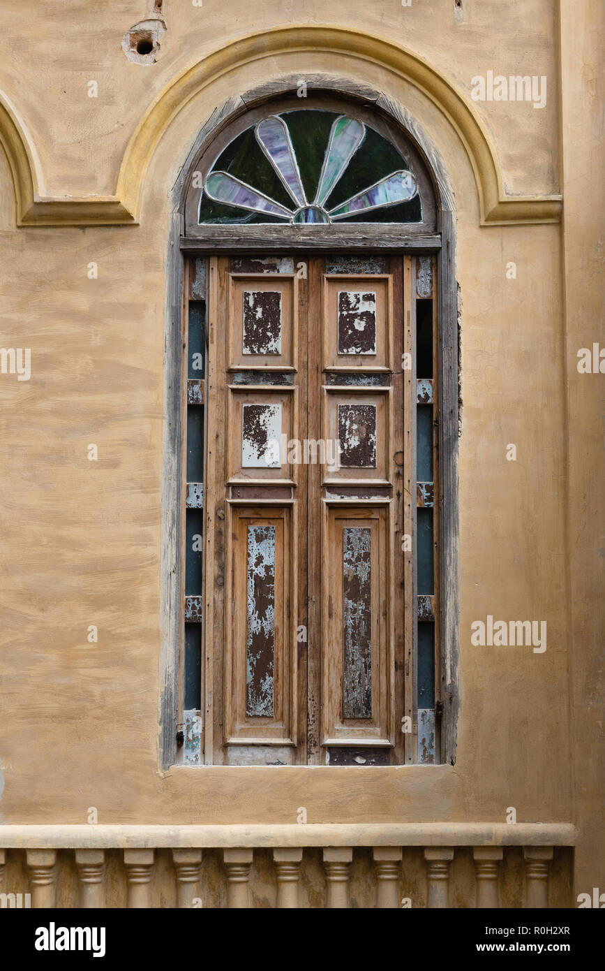 Window of an old apartment building in Havana Stock Photo - Alamy