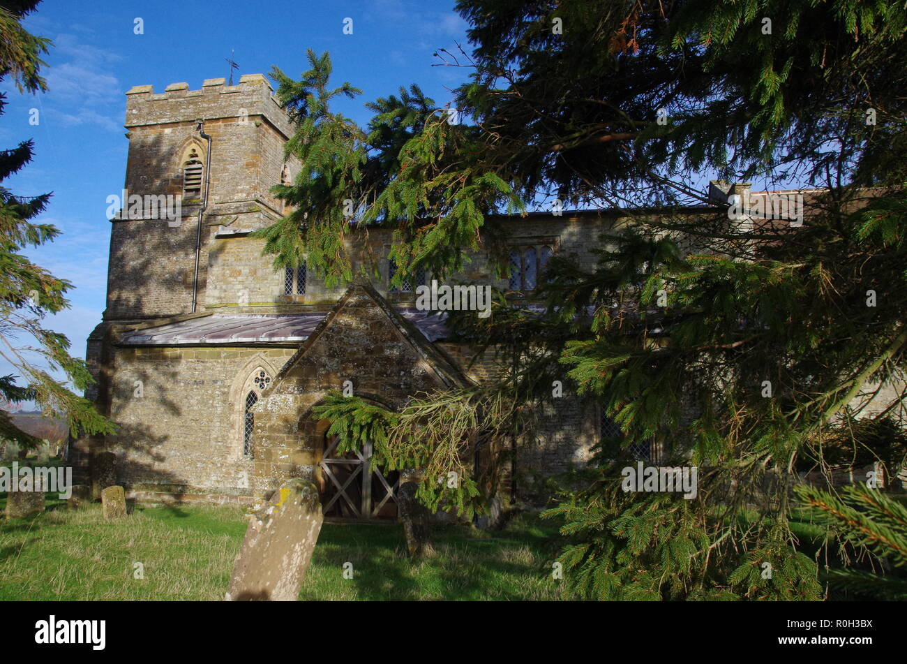 St Mary the Virgin church. Moreton Pinkney. The Macmillan Way. Long ...