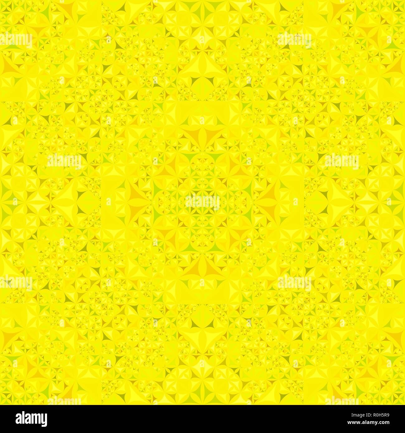Yellow seamless kaleidoscope pattern background - abstract symmetrical ...