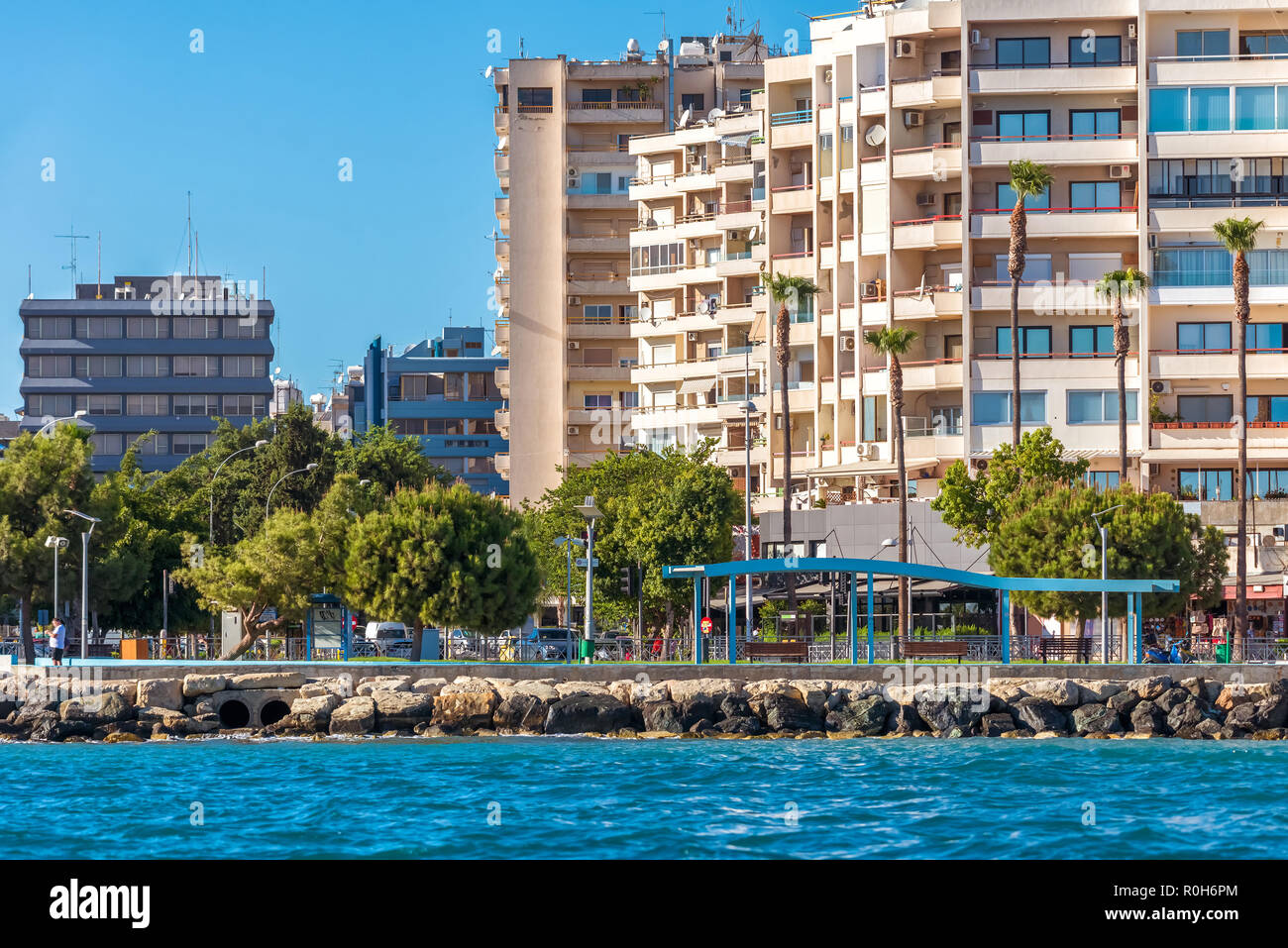 Seaside view of Limassol downtown. Cyprus Stock Photo - Alamy
