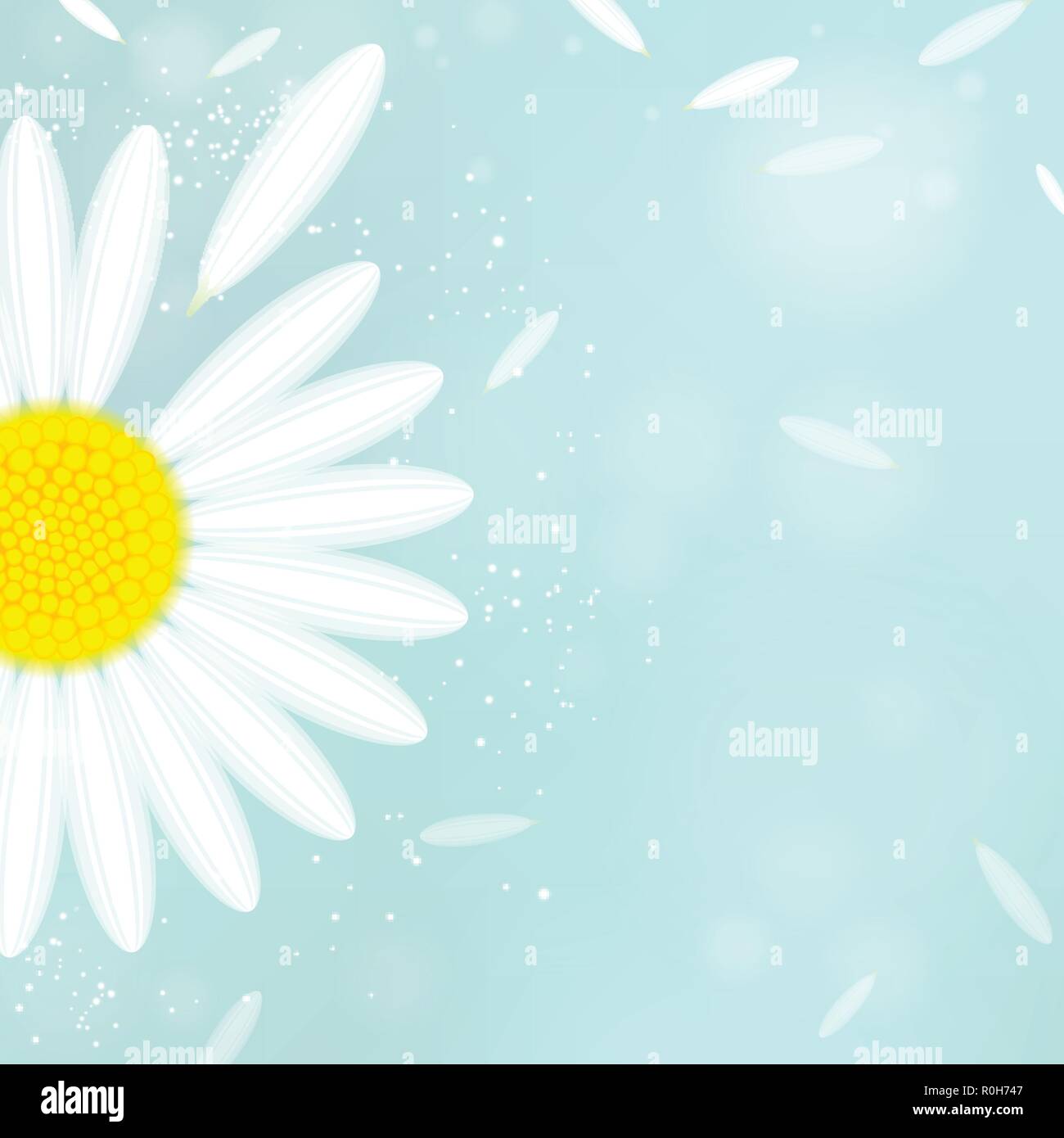 Blue flowers background on Stock Vector Images - Alamy