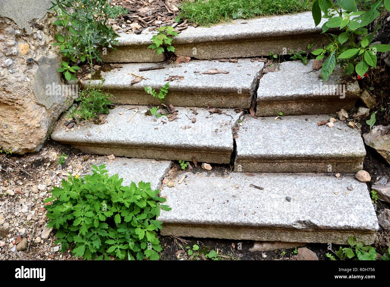 Broken stone steps hi-res stock photography and images - Alamy