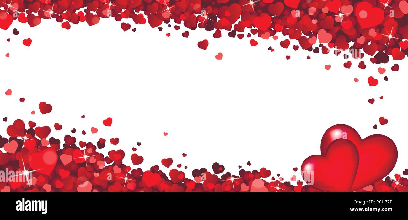 Banner hearts valentine Stock Vector Images - Alamy