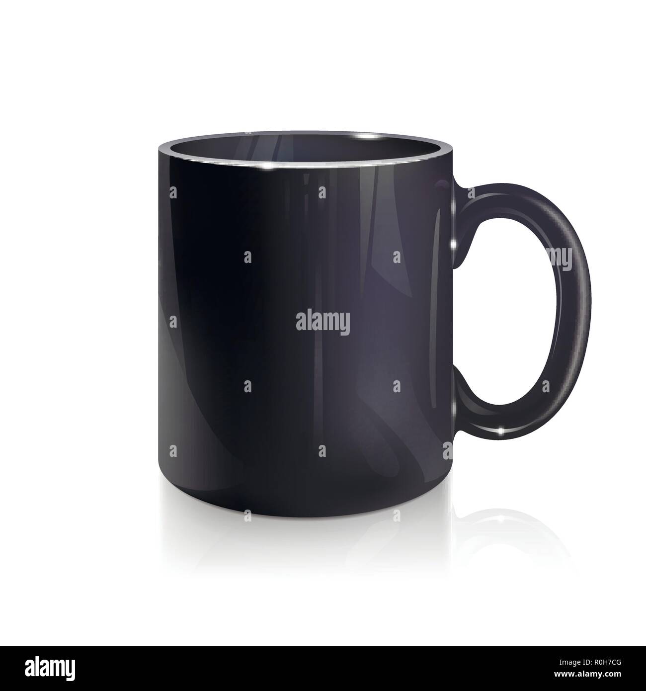 Black tea cup Stock Vector Images - Alamy