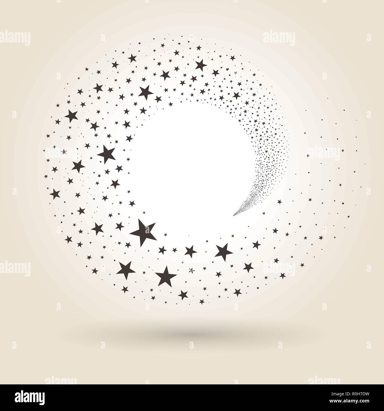 flying stars in the stream on a light background Stock Vector Image ...