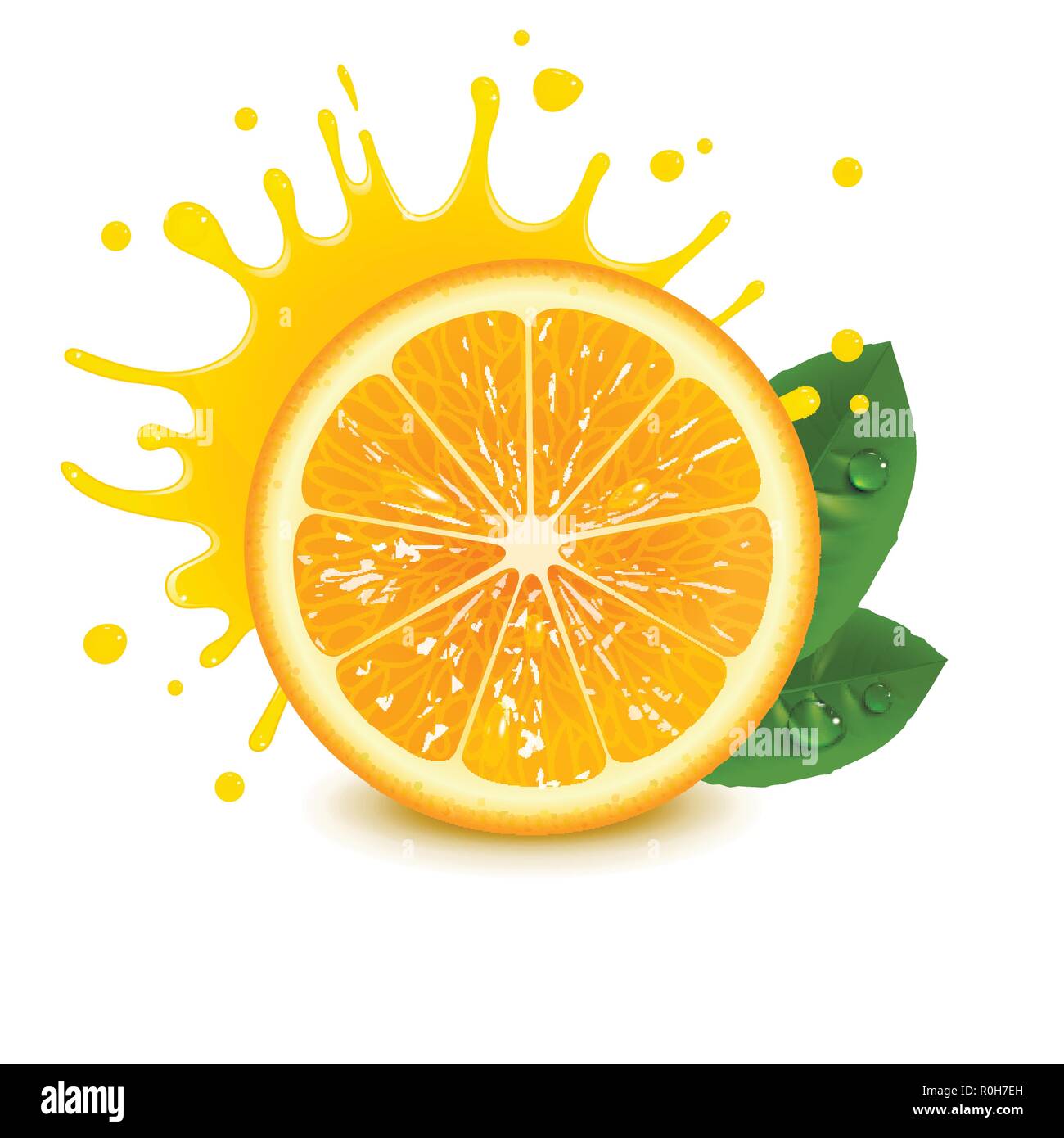 Orange juice splash on white hi-res stock photography and images - Alamy