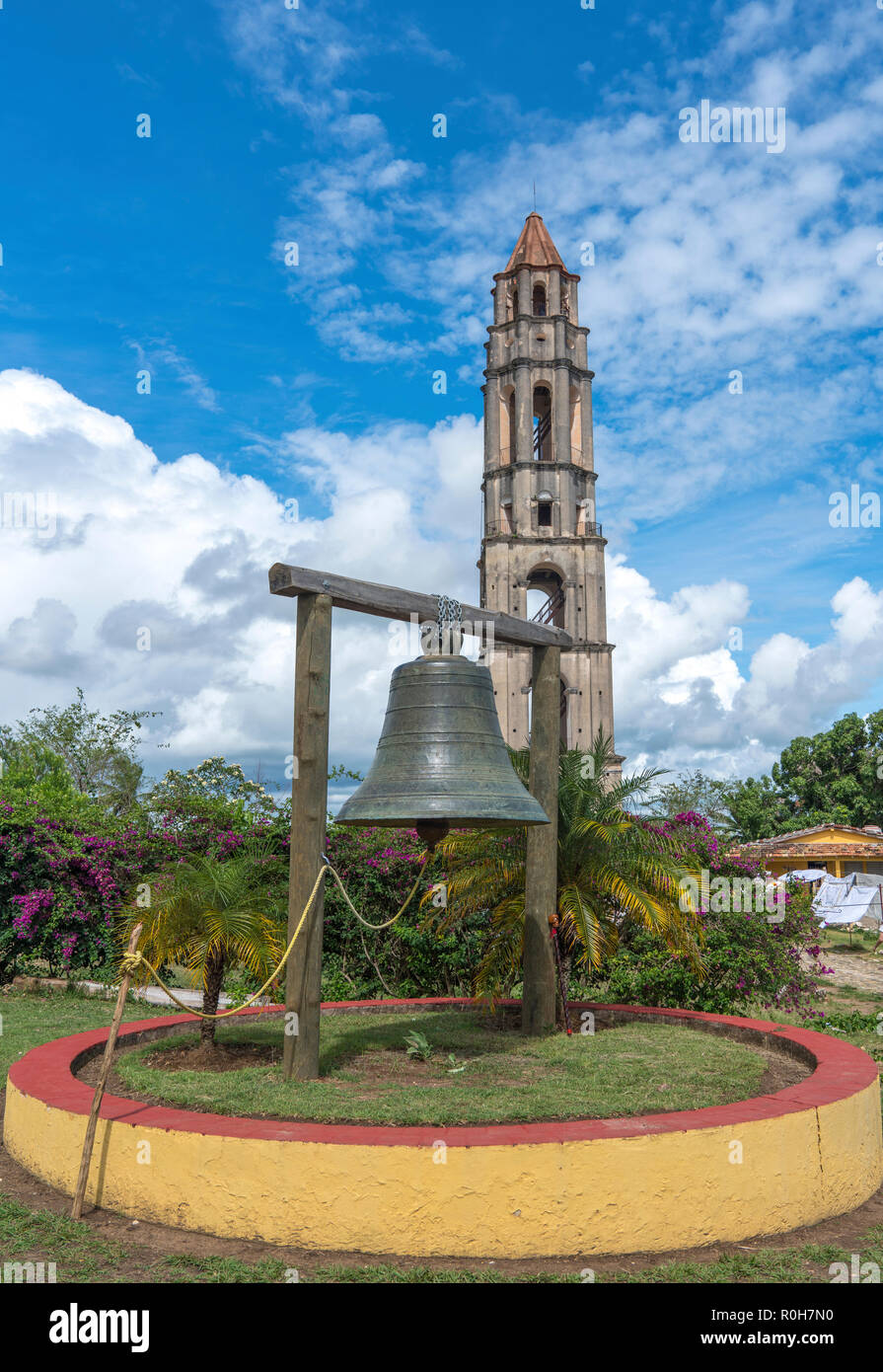 Manaca Iznaga Tower and bell in Valley of the Sugar Mills or Valle de ...